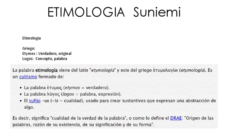ETIMOLOGIA Suniemi | PDF