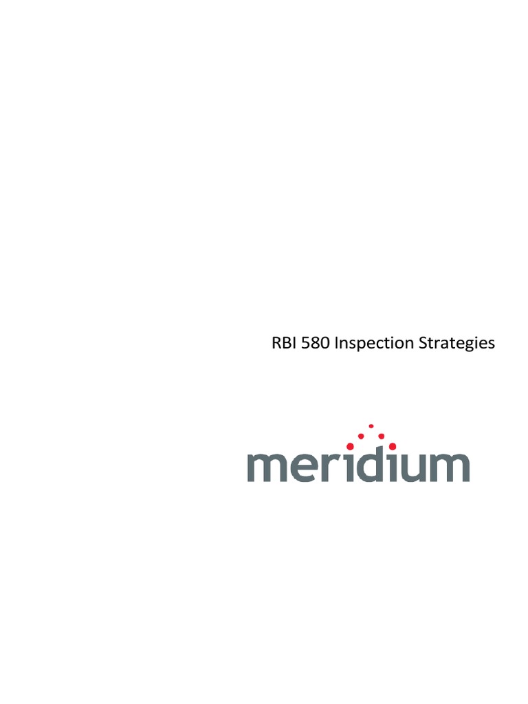 Meridium RBI-580 Inspection Strategies - Q12016 | PDF | Nondestructive ...