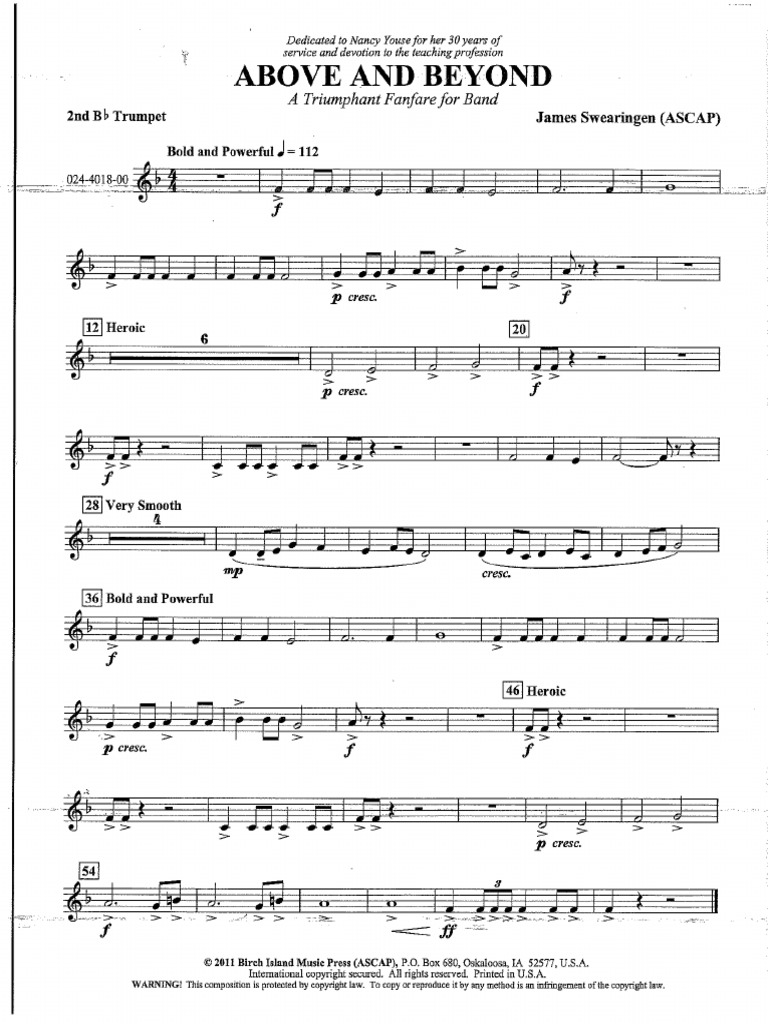 Above and Beyond Trumpet 2 | PDF
