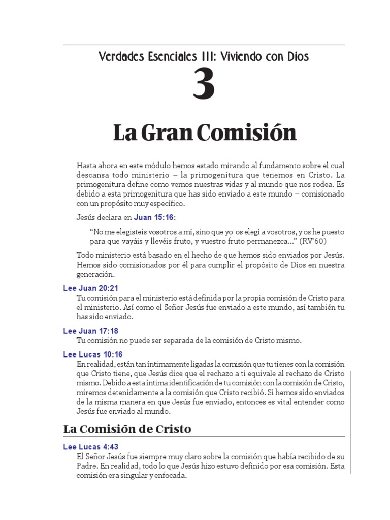 La Gran Comisión | PDF | Jesús | Gran comisión