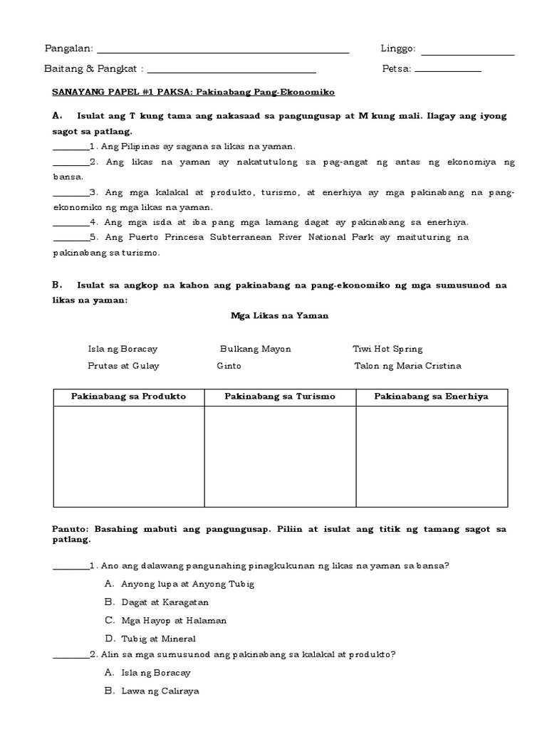 Ap4-Q2-Activity-Sheet-Week 1 | PDF