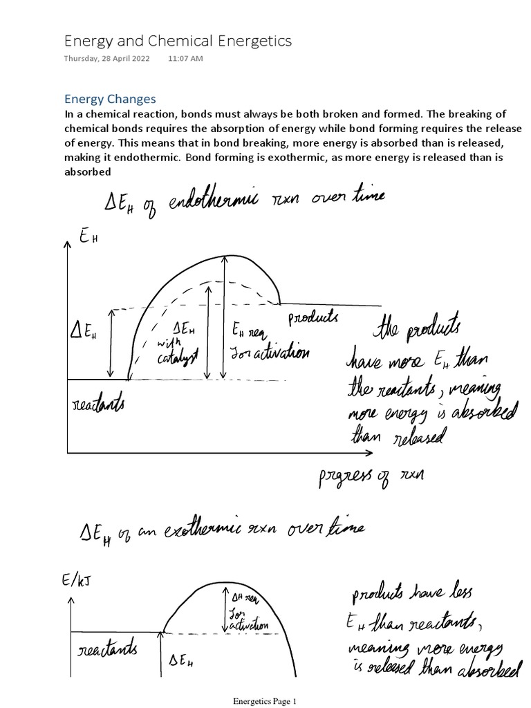 The Ins and Outs of Chemical Energetics: Calculating Energy Changes for ...