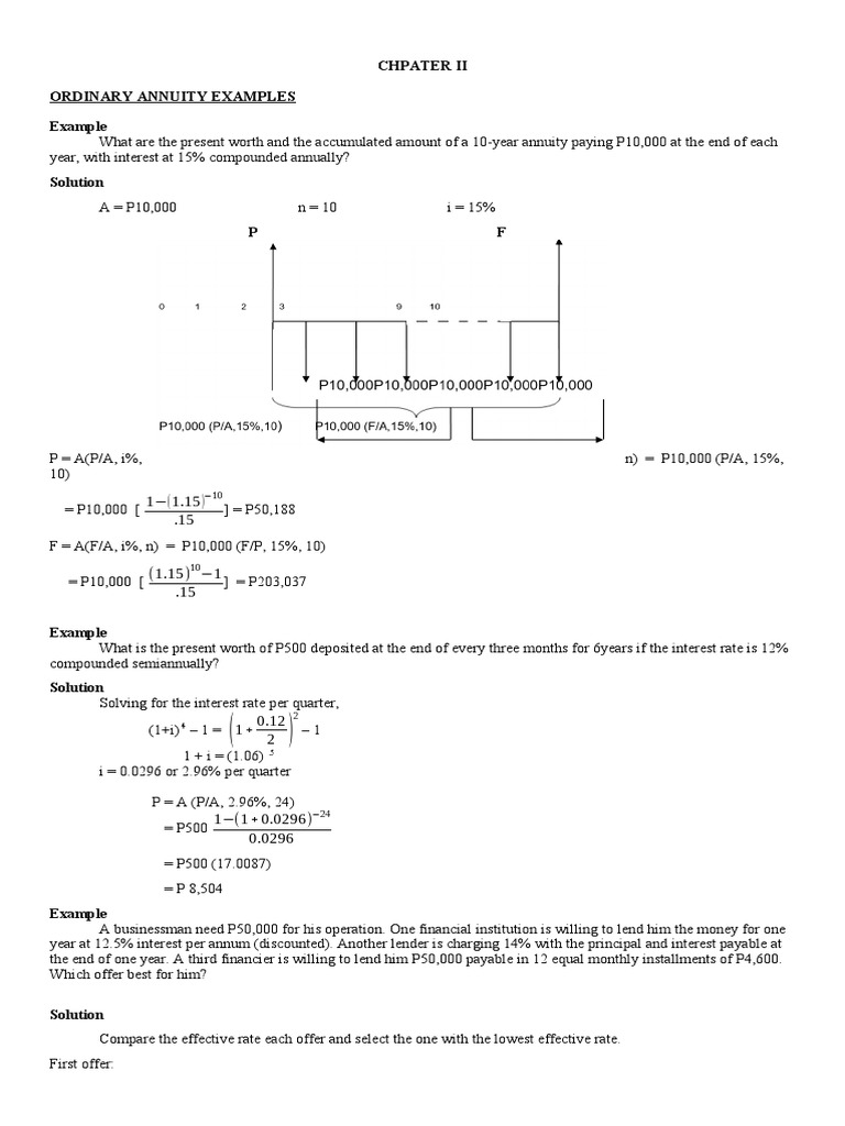 CHAPTER 2.1 - Examples - Students | PDF | Interest | Present Value