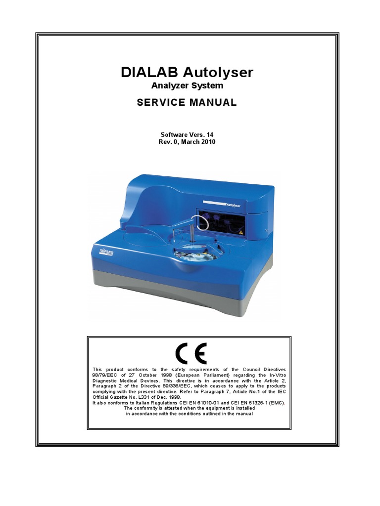 Autolyser Service Manual Rev01 | PDF | Electromagnetic Compatibility ...