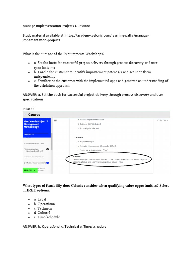 Manage Implementation Projects Questions | PDF | Implementation ... Manage Implementation Projects Questions | PDF | Implementation ...