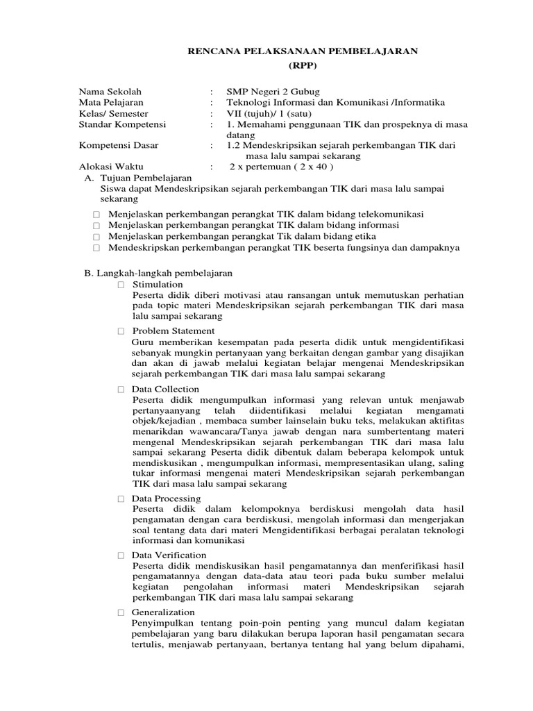 Informatika Kelas Vii Semester 1 | PDF | Karier & Perkembangan | Seni