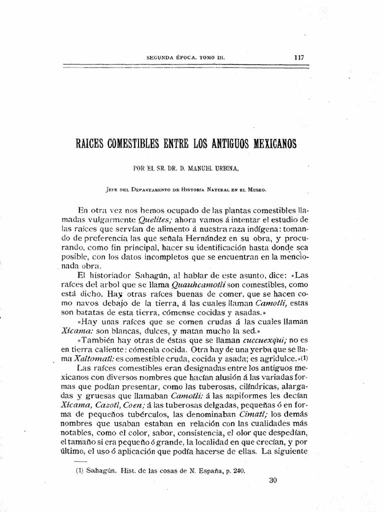 Raices Comestibles Entre Los Antiguos Mexicanos Quelites Pdf