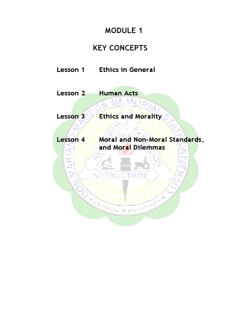 Gecc 104 Module 1 | PDF | Morality | Intention