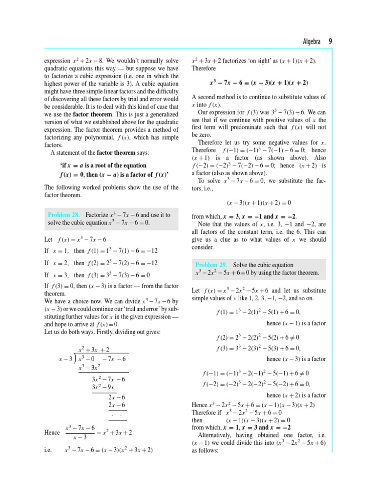 Higher Engineering Mathematics Bs Grewal-Page28 | PDF | Factorization | Equations