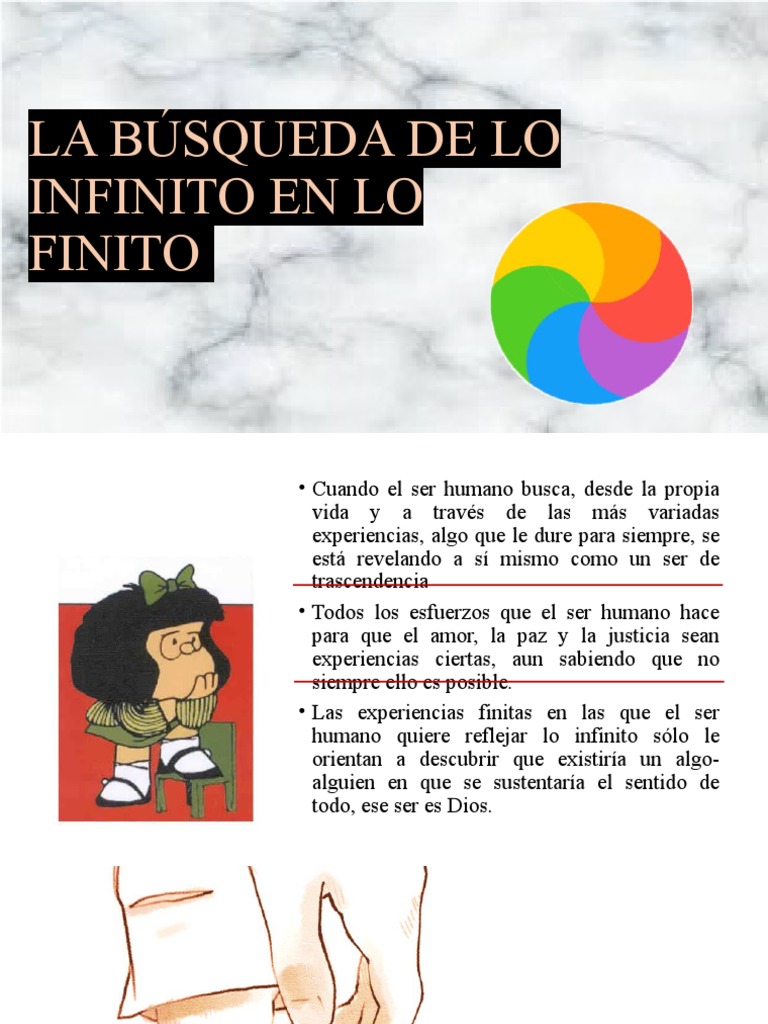 La Búsqueda de Lo Infinito en Lo Finito Presentacion | PDF