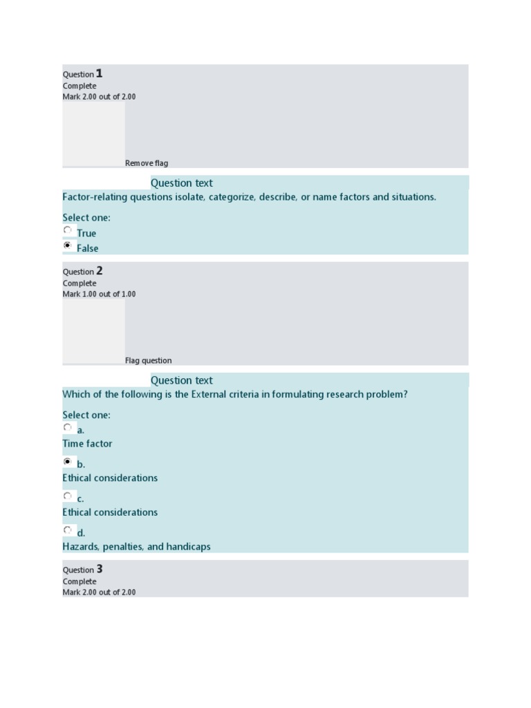 Research in Psychology Prelim Exam Part 1 | Download Free PDF | Thesis | Theory