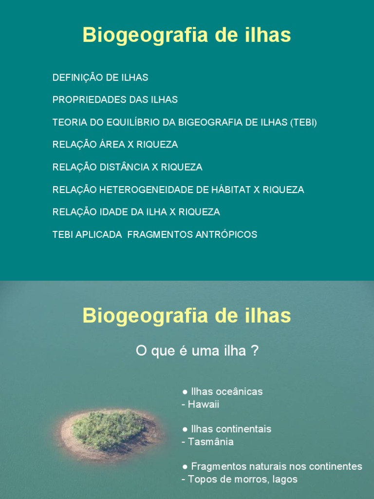 Aula 4 - Biogeografia de Ilhas e Fragmentação de Ambientes | PDF ...