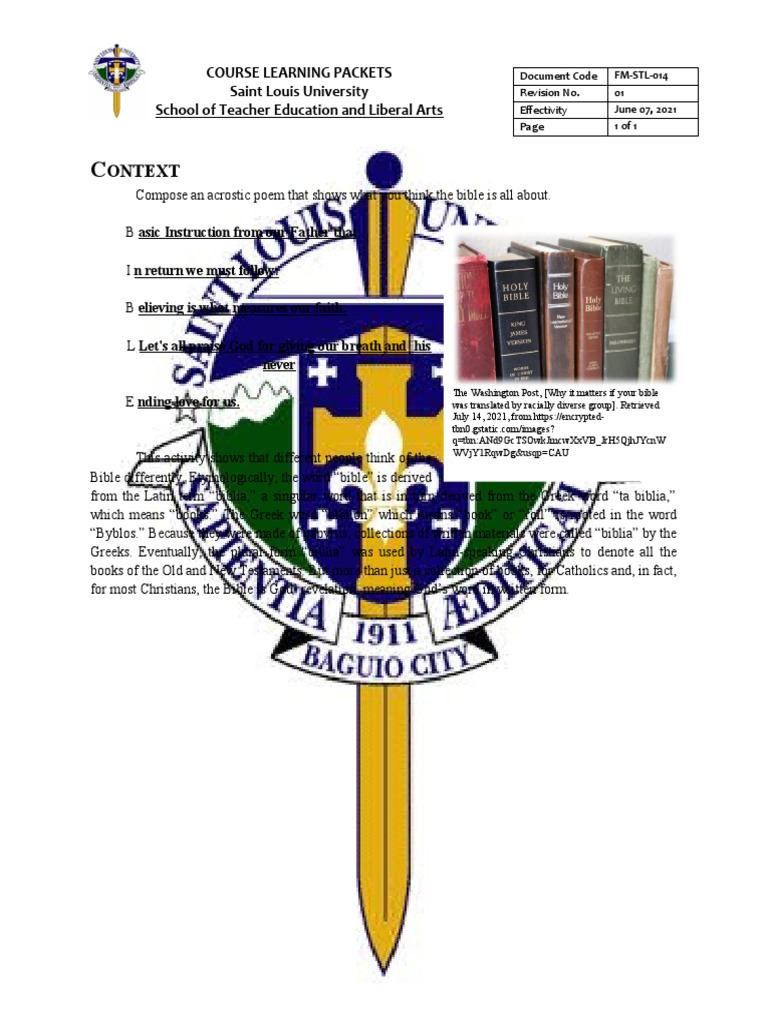 CFE 101 - Module 1 - Context - Adrian Kurt M. Javier - BS ARCH I-6 | PDF