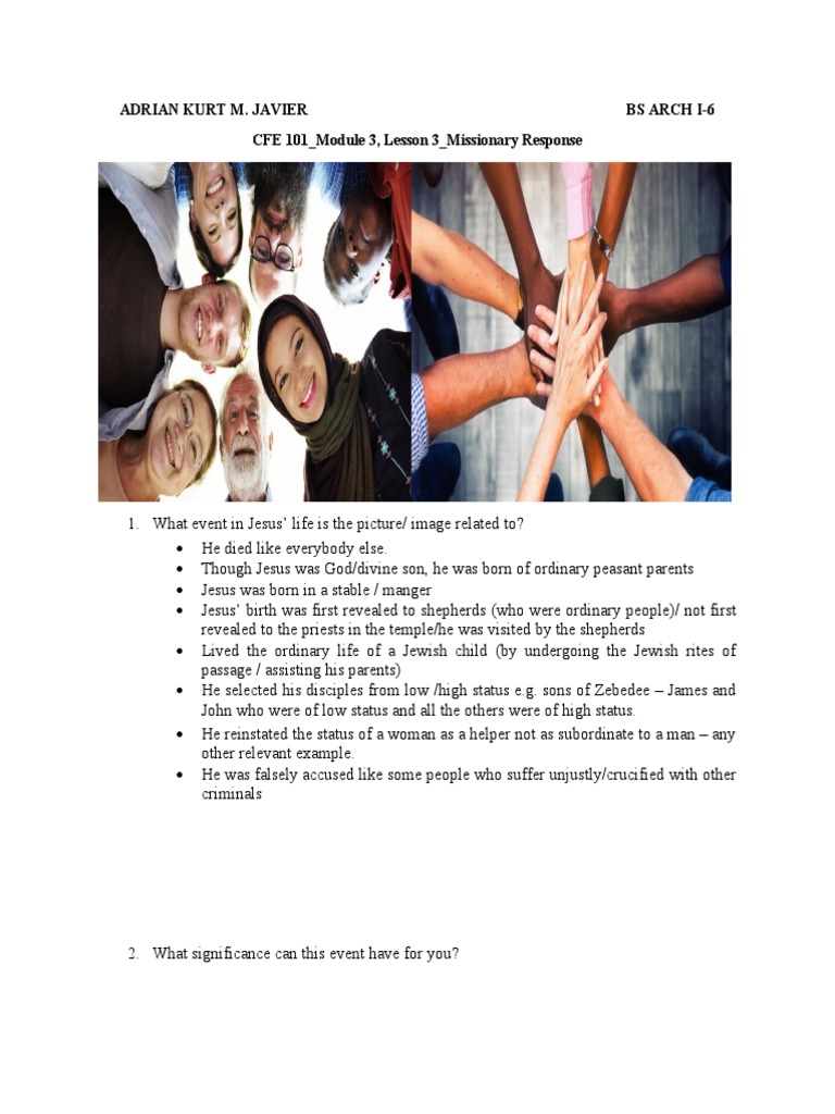 Lesson 3: Jesus and Equality in Faith | PDF | Jesus | God