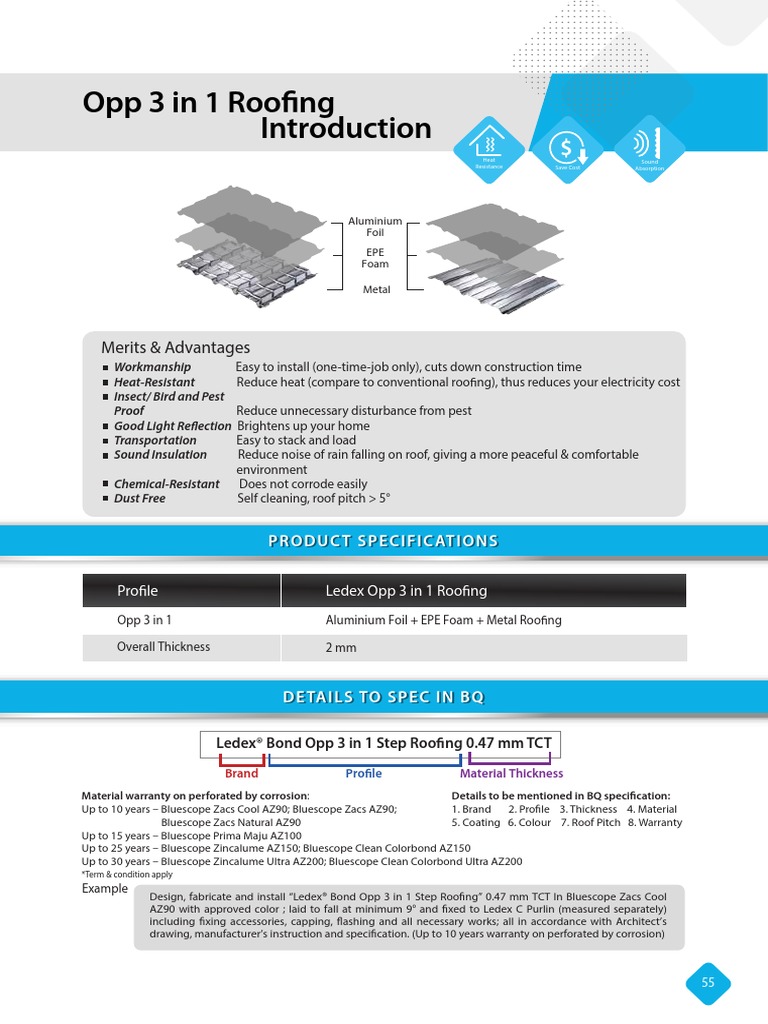 Ledex Roofing Flex OPP 3 in 1 | PDF | Roof | Civil Engineering
