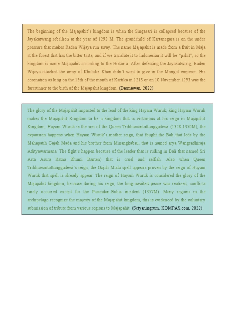 Historical Recount Text - Marchaelle Kariena | PDF | Java