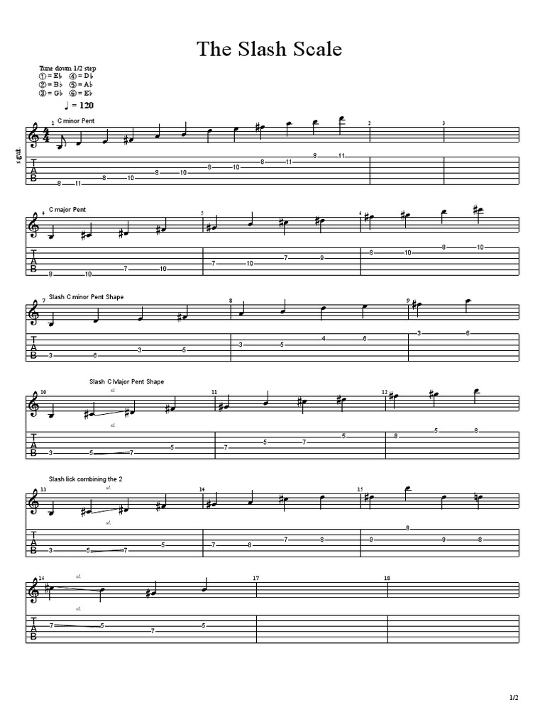 The Slash Scale | PDF | Music Theory | Pitch (Music)