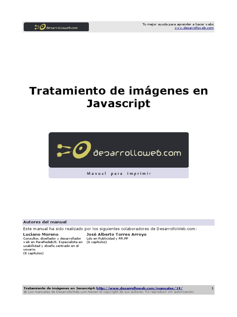 Manual Tratamiento Imagenes Javascript | PDF | Script Java | Página web