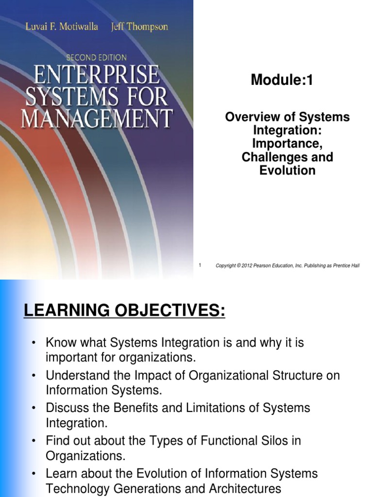 Module1 Overview of Systems Integration - Importance Challenges and ...