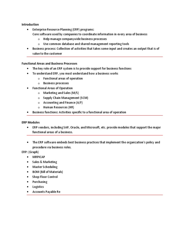ERP and Middleware | PDF | Enterprise Resource Planning | Supply Chain Management