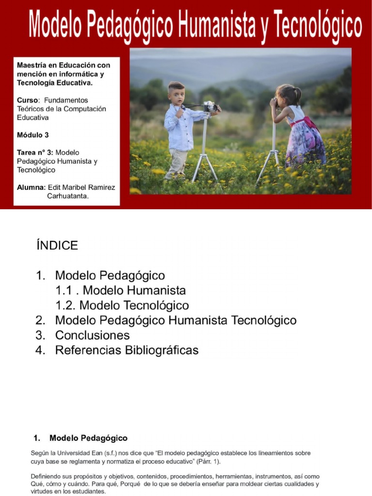 Modelo Pedagogico Humanista y Tecnologico PDF | PDF