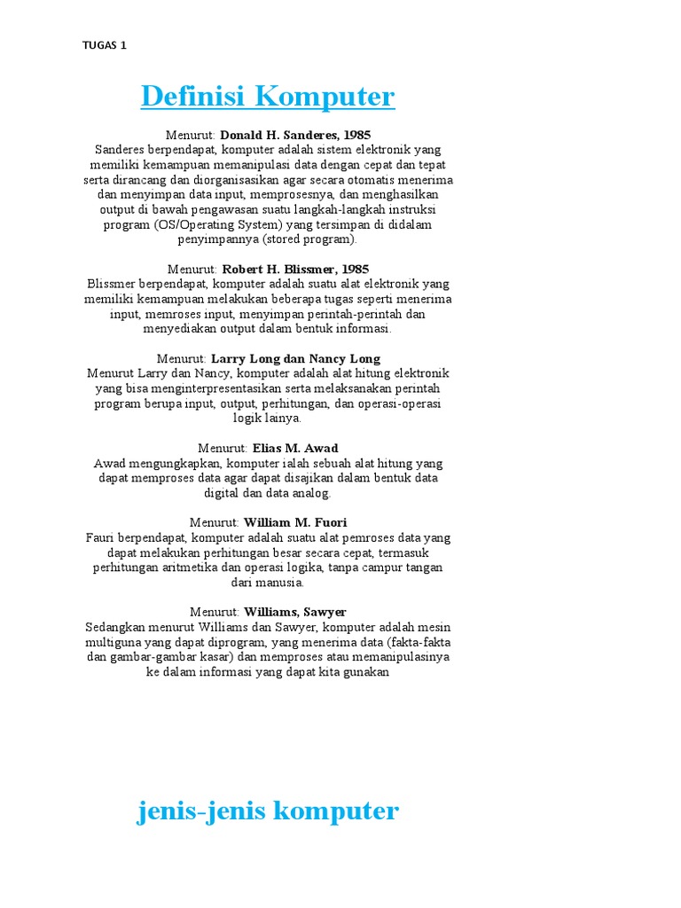 Definisi Komputer | PDF | Seni | Komputer