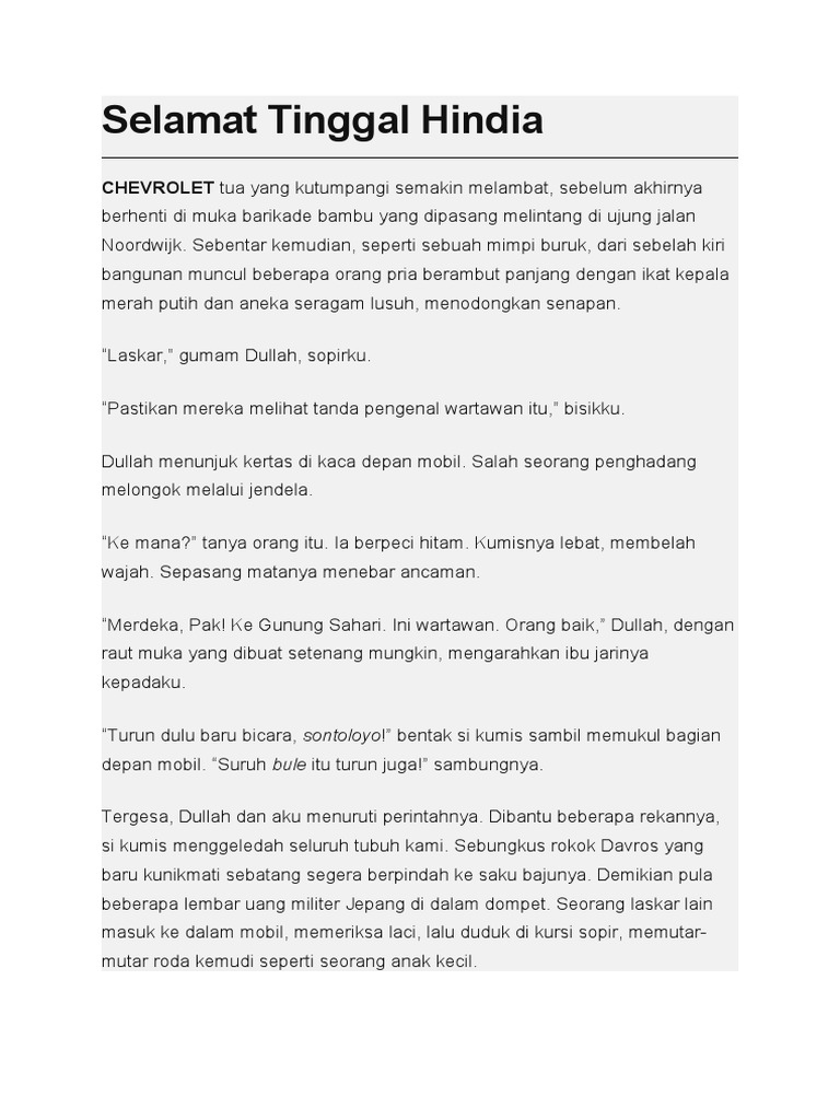 Konflik dan Ketegangan di Hindia | PDF