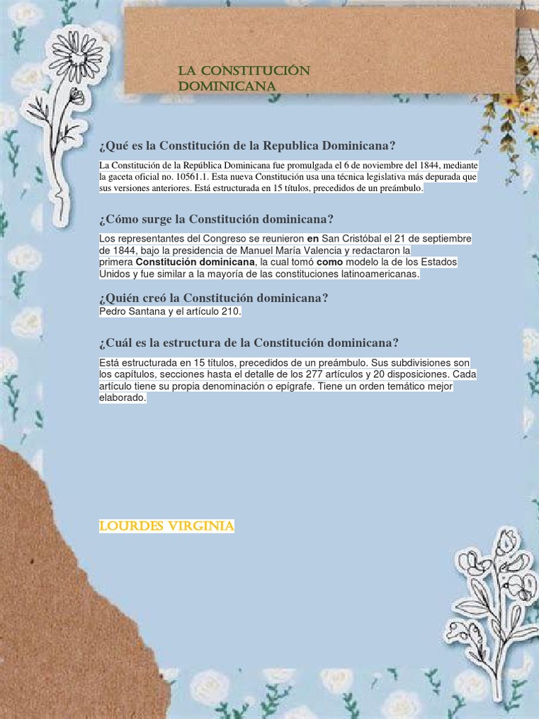 La Constitucion Dominicana Pdf