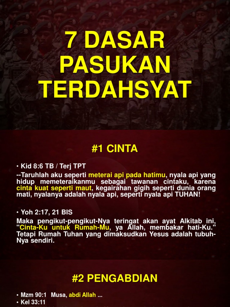 7 Dasar Pasukan TerdaHSYAT dalam Iman | PDF | Perjalanan | Agama ...