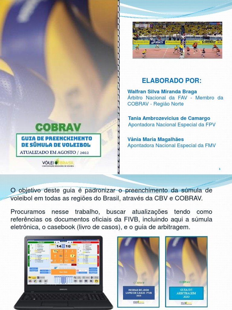 Guia de Preenchimento de Súmula de Voleibol | PDF | Juiz (esportes)