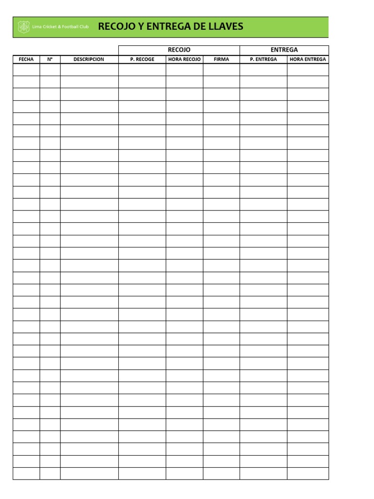 Formato de Llaves en PV2 | PDF