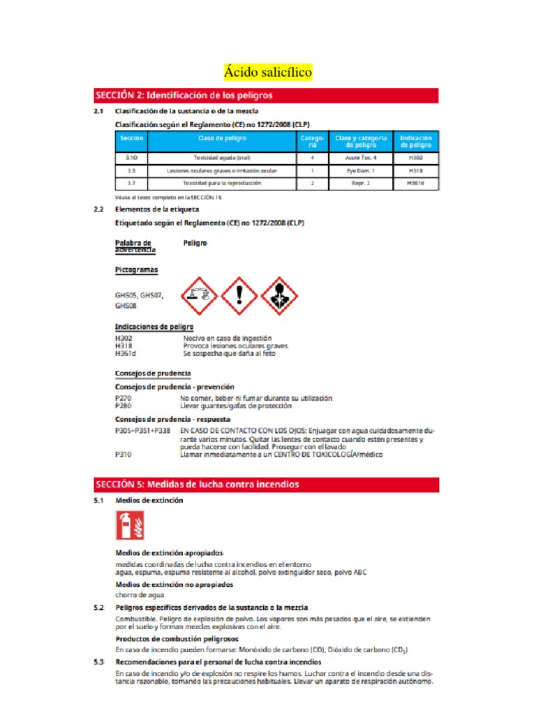 Hojas de Seguridad | PDF