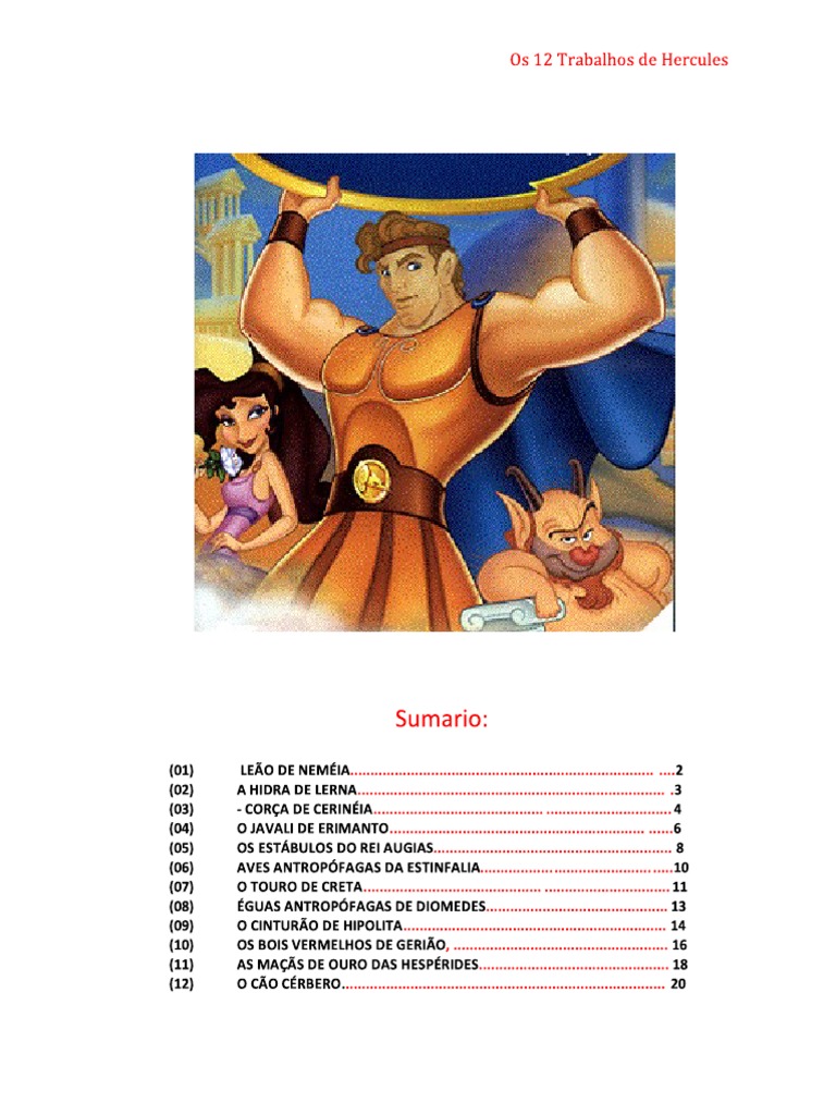 Os Doze Trabalhos de Hercules PDF | PDF
