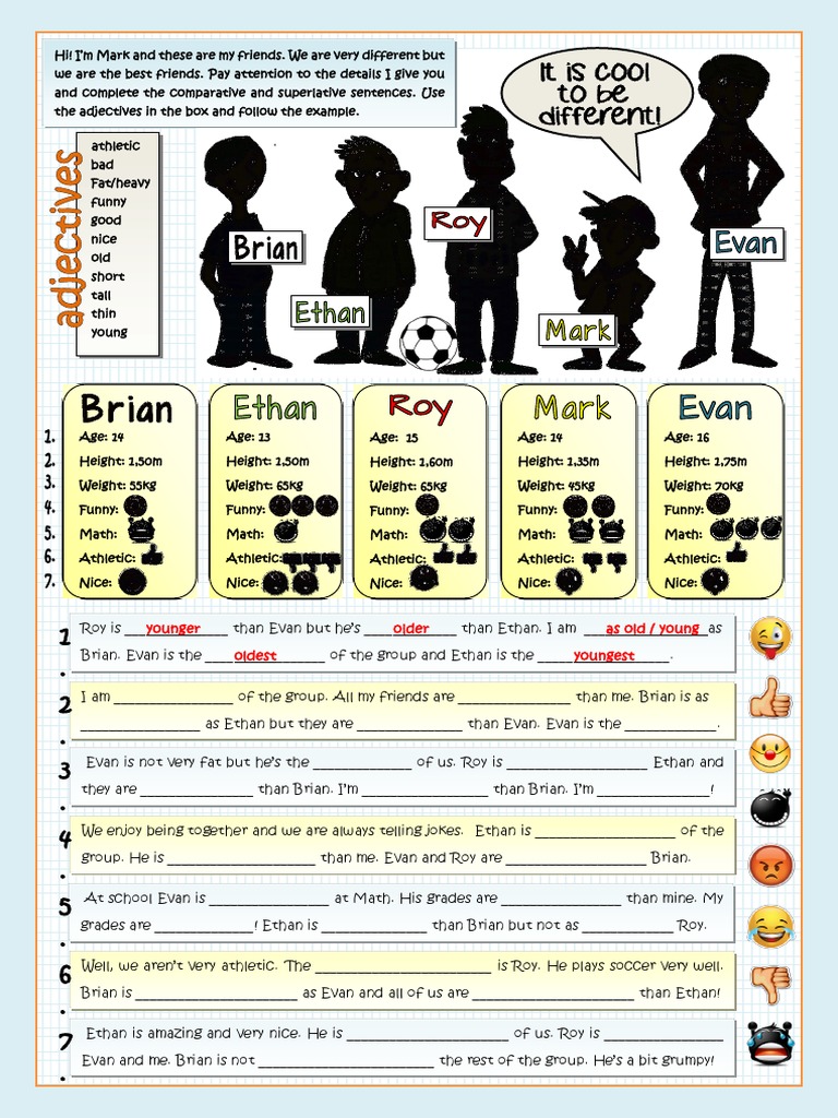 Its Cool To Be Different Comparative Activity | PDF