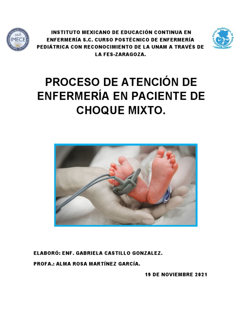 Proceso Enfermero de Shok Mixto | PDF | Endotelio | Choque (circulatorio)