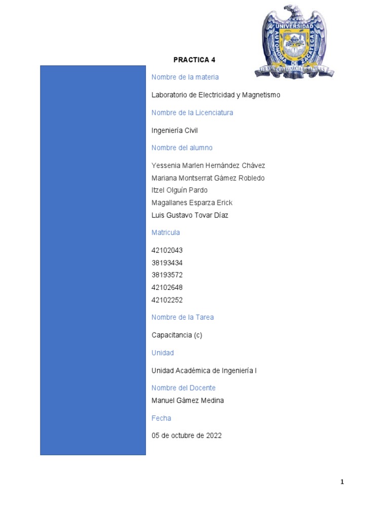 Reporte 4 | PDF | Condensador | Dieléctrico