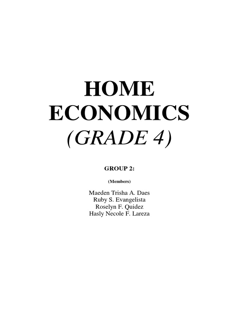 Home Economics 1 | PDF