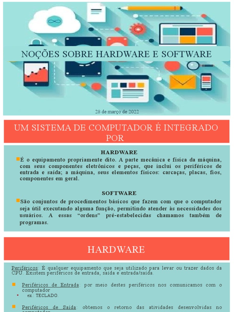 2 - Hardware e Software | PDF | Armazenamento de dados de computador ...