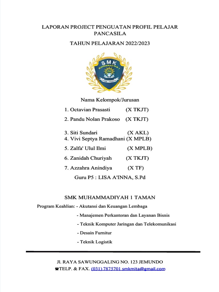 12B. Contoh Laporan Proyek P52 | PDF