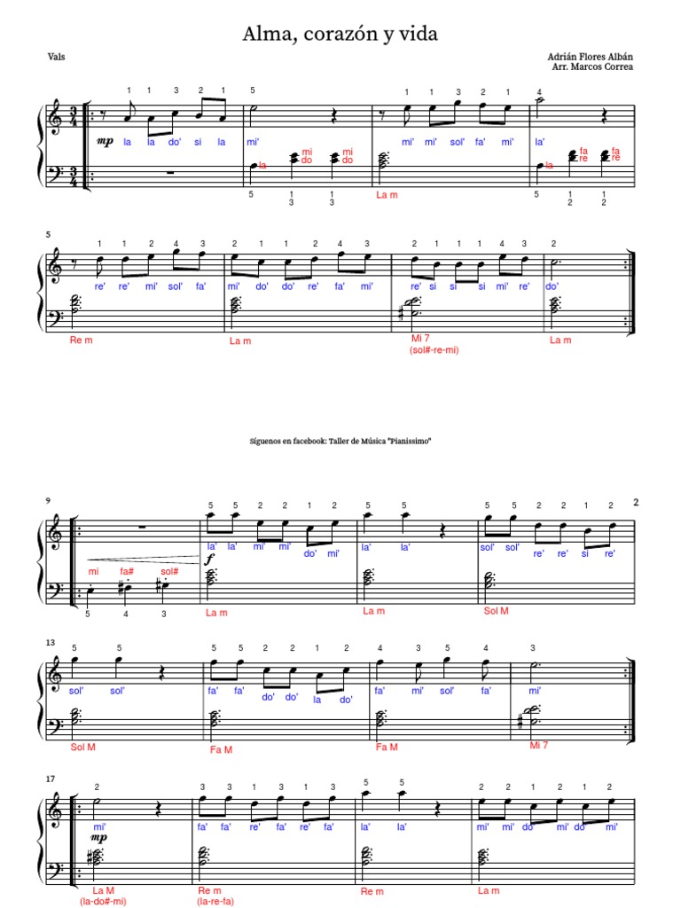 Alma, Corazón y Vida - Corregido | PDF | Elementos de la música ...