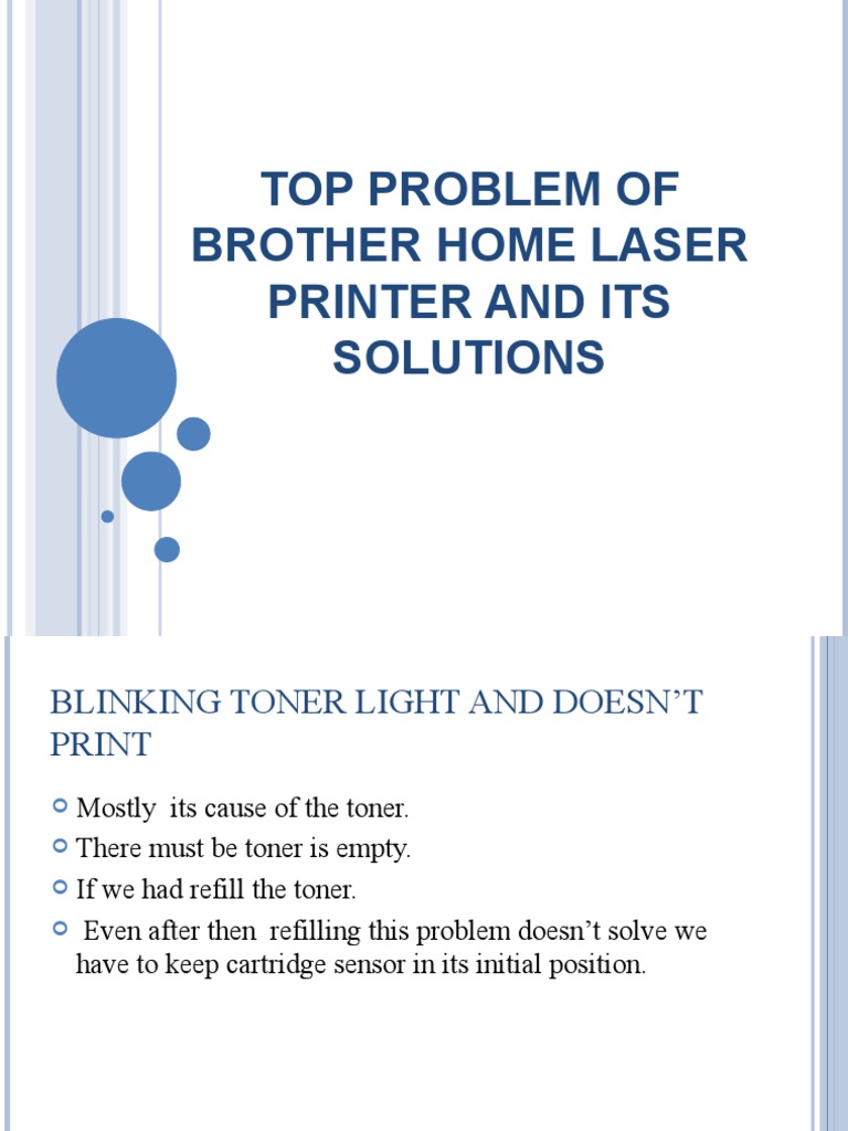 Brother Problem and Solutions | PDF | Equipment | Office Equipment