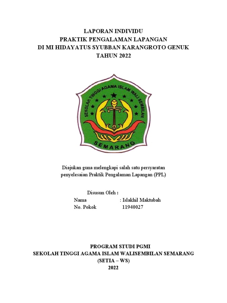 Laporan PPL SMT 7 | PDF