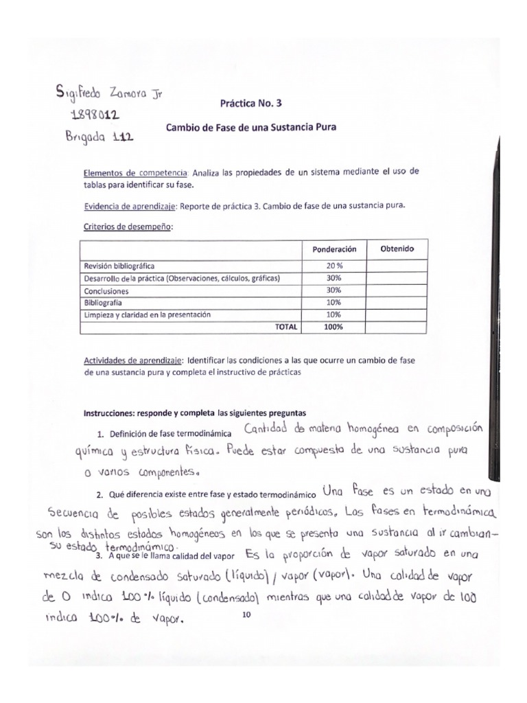 Practica 3 Termodinamica Basica | PDF