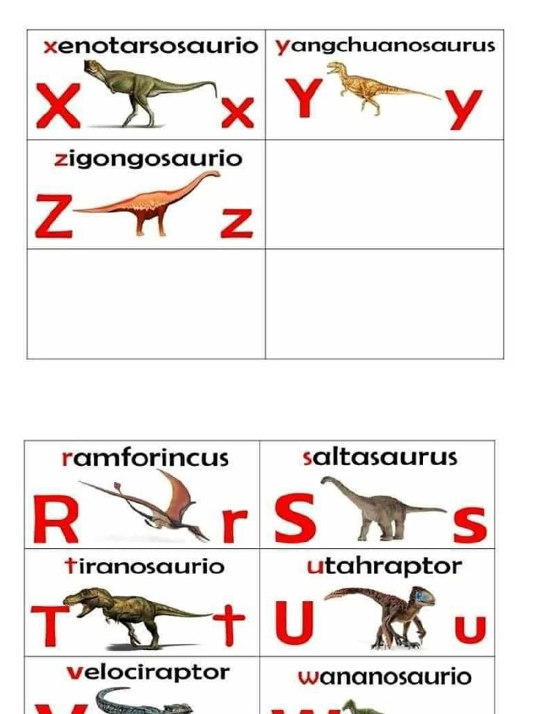 Abecedario Dinosaurio | PDF