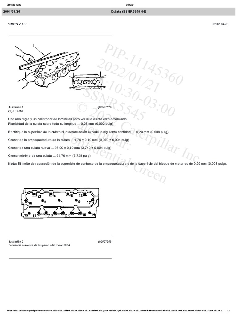 Torque Culatas 320 | PDF | Ingeniería mecánica | Unión