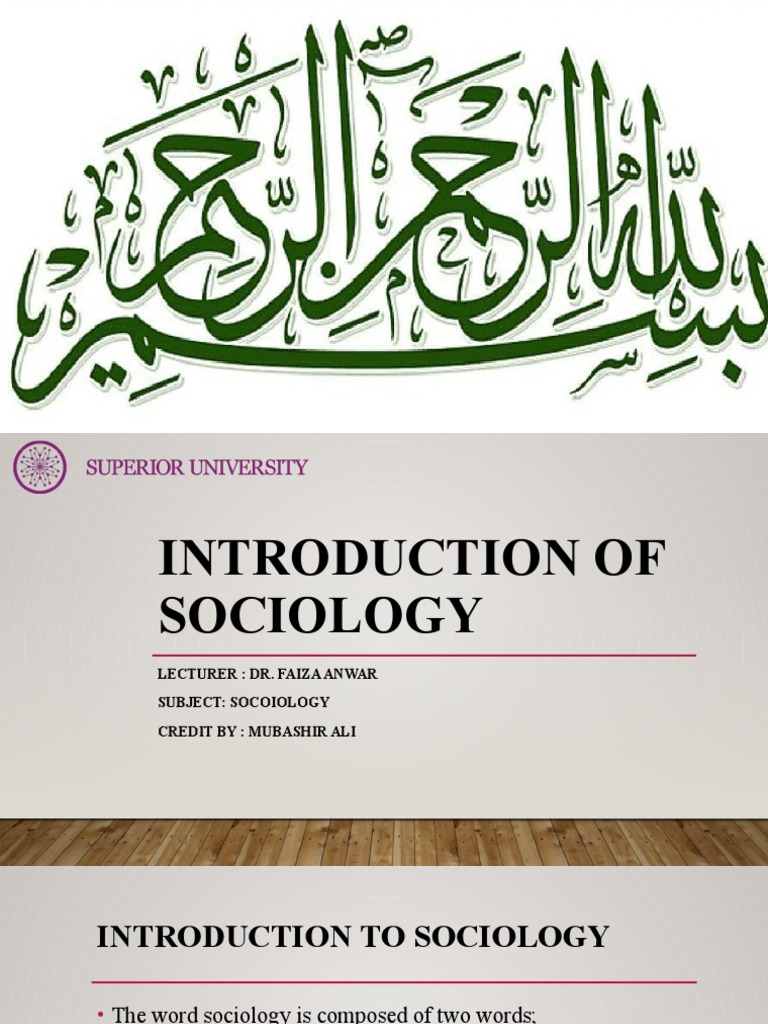Introduction To Sociology | PDF | Sociology | Positivism