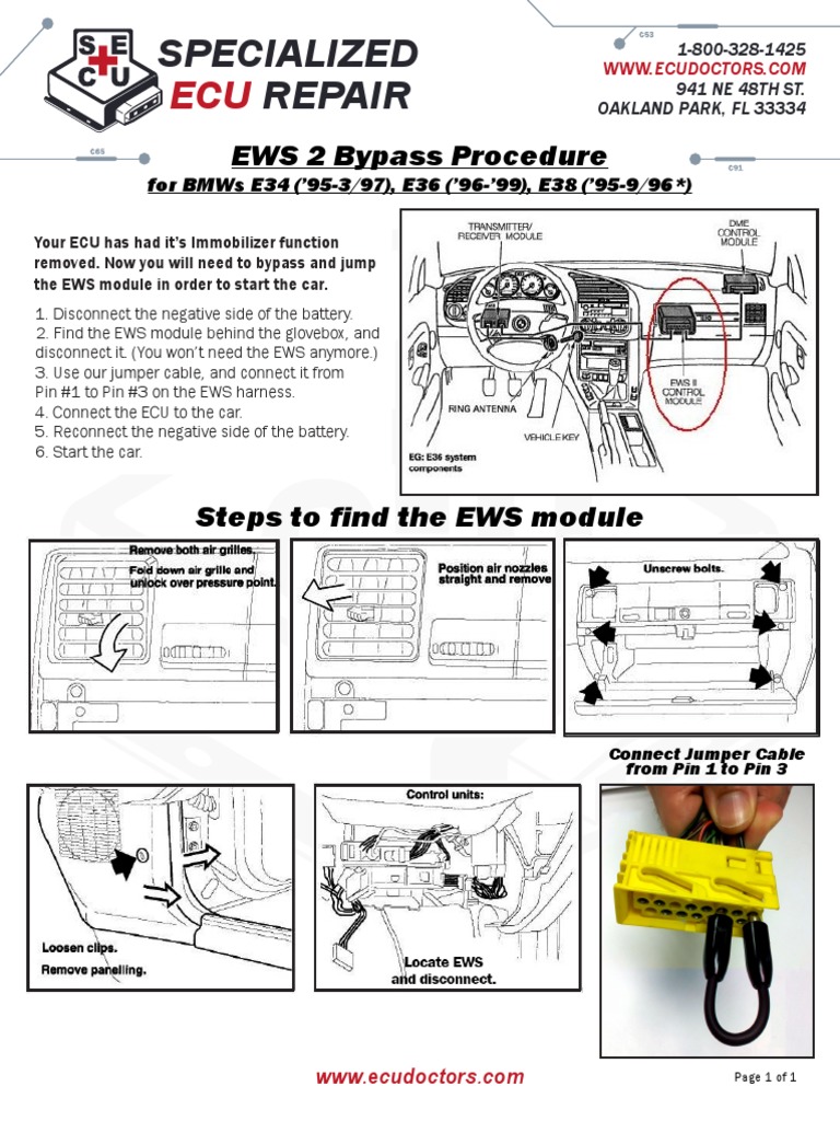BMW-EWS2-Bypass Bloqueo E36 | PDF