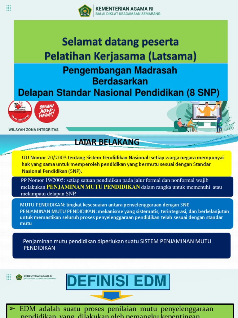 Pengembangan Madrasah Berdasarkan 8 SNP | PDF