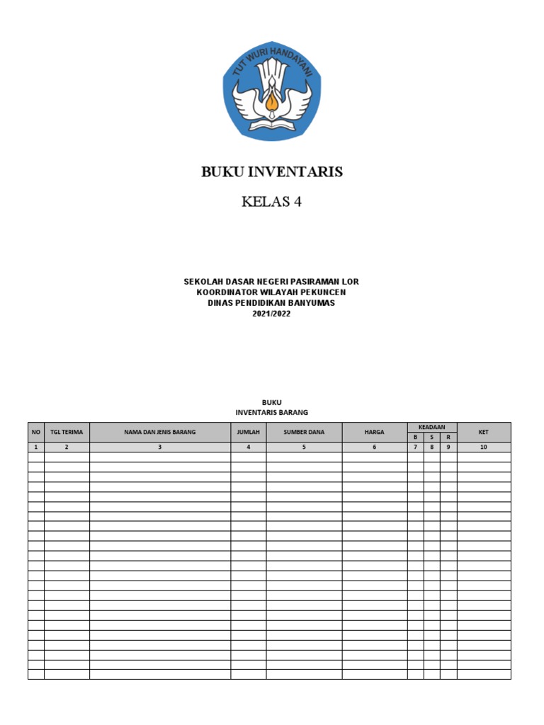 Buku Inventaris Kelas | PDF