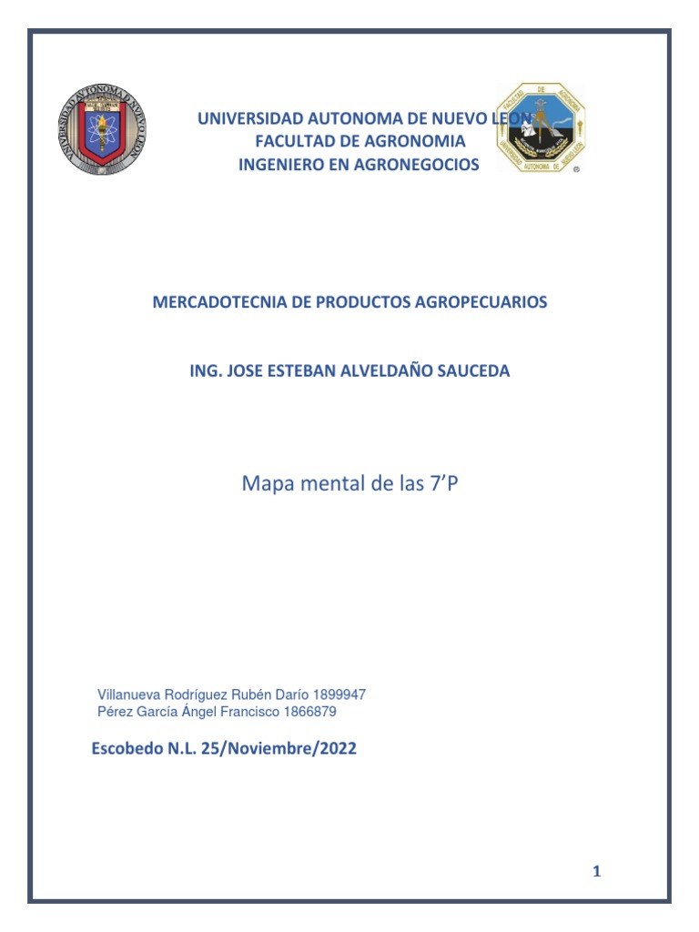 Mapa Mental de Las 7'P | PDF | Marketing | Comunicación